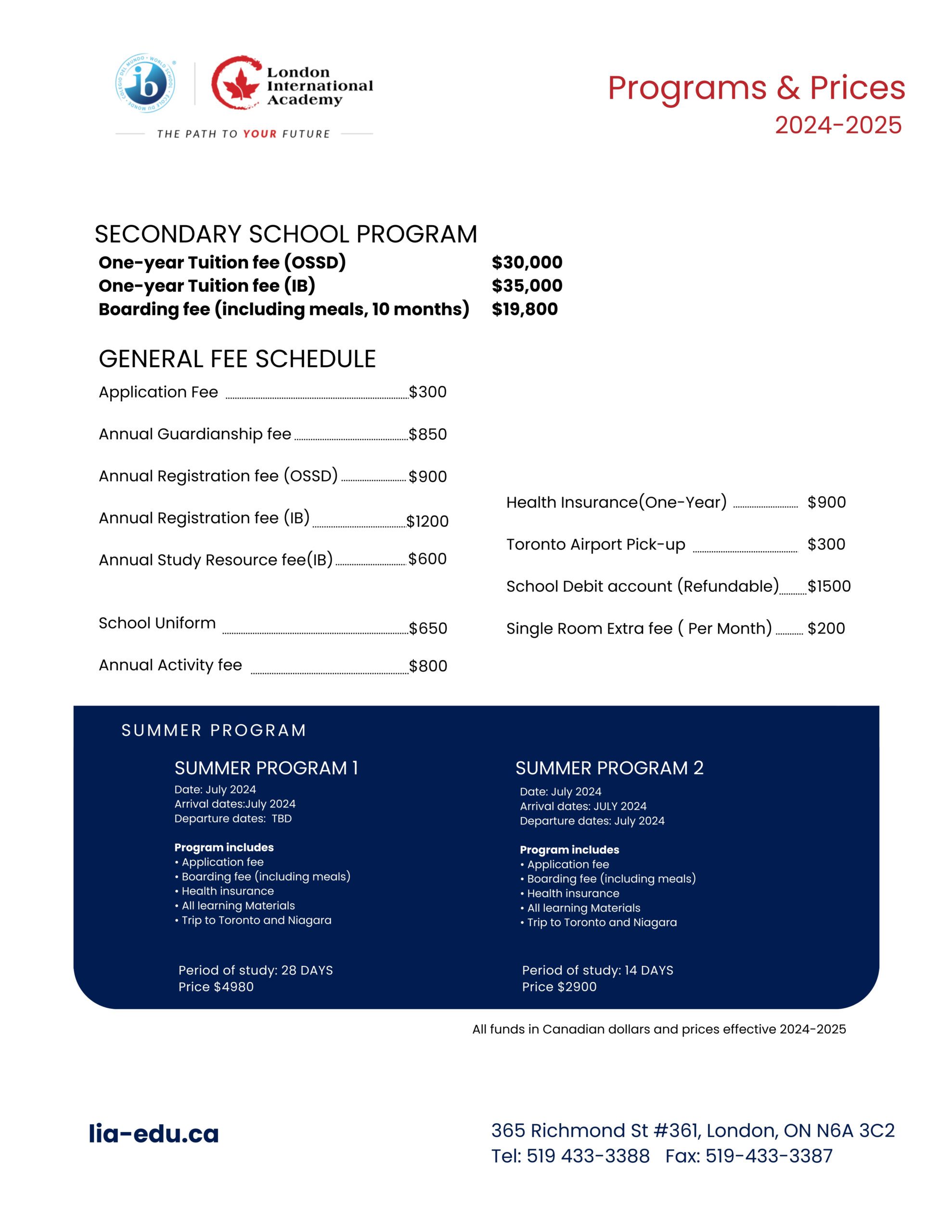 Fees & Payments - London International Academy